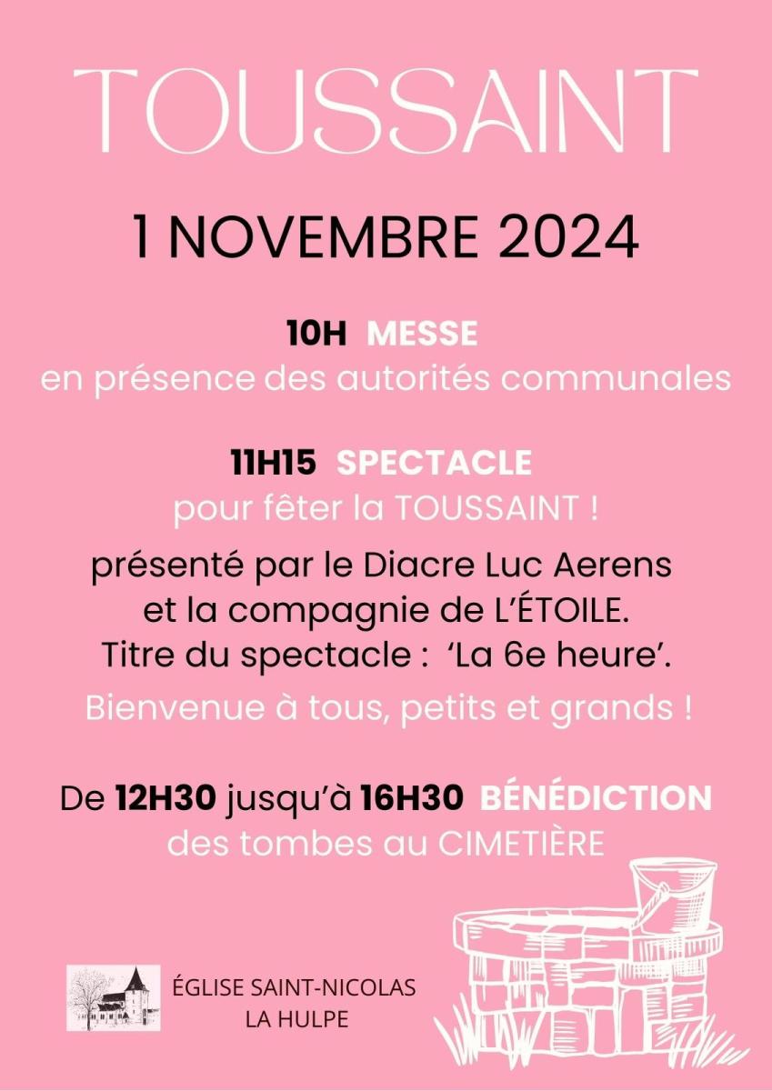 Toussaint 2024 Messe et spectacle. – Paroisse Saint-Nicolas La Hulpe